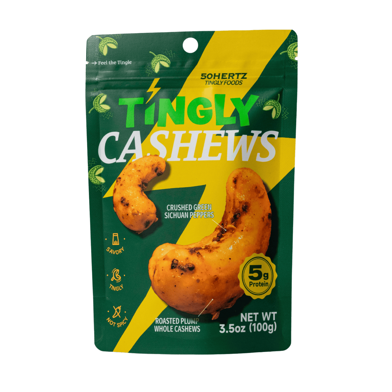 Tingly Sichuan Pepper Cashew (3.5oz) – 50Hertz Tingly Foods