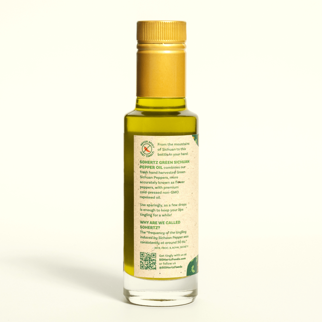 Green Sichuan Pepper Oil (10ml | 120ml | 1.8L) – 50Hertz Tingly Foods